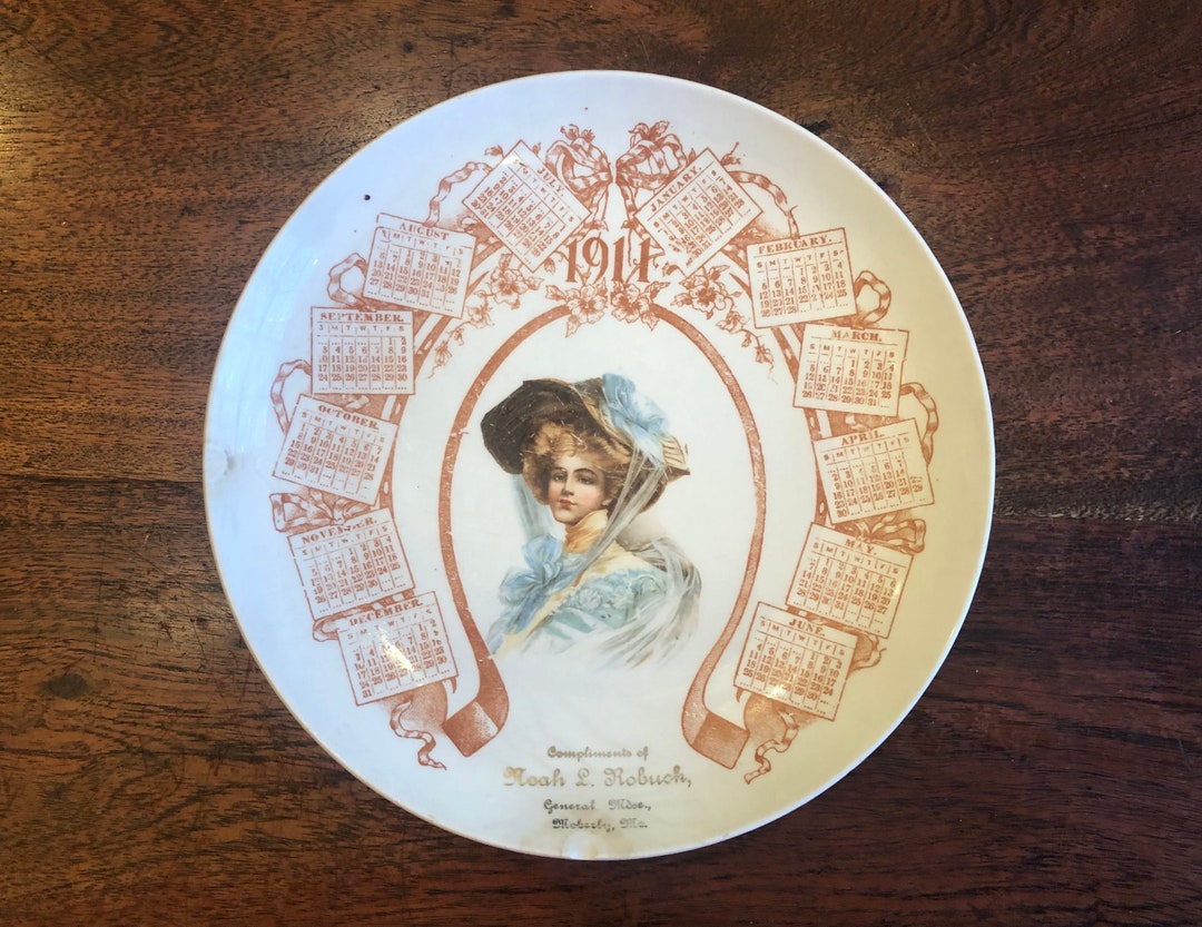 Antique C. 1911 Victorian Gibson Girl Souvenir Decorative Calendar ...