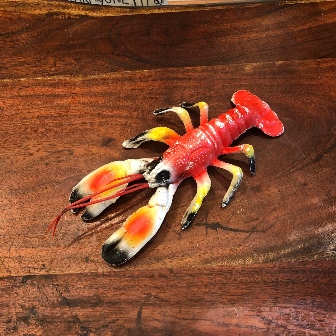 Vintage Hard Plastic 12.5" Red Lobster Decoration - Beach House ...