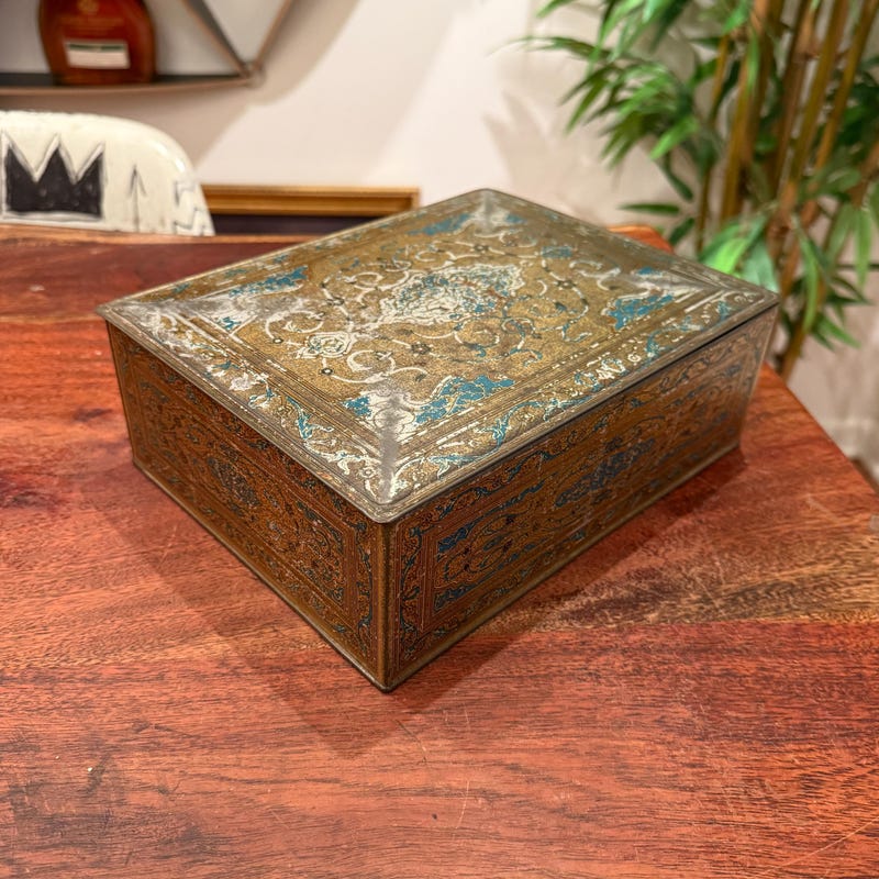 Antique Tin Box for Candy - Etsy
