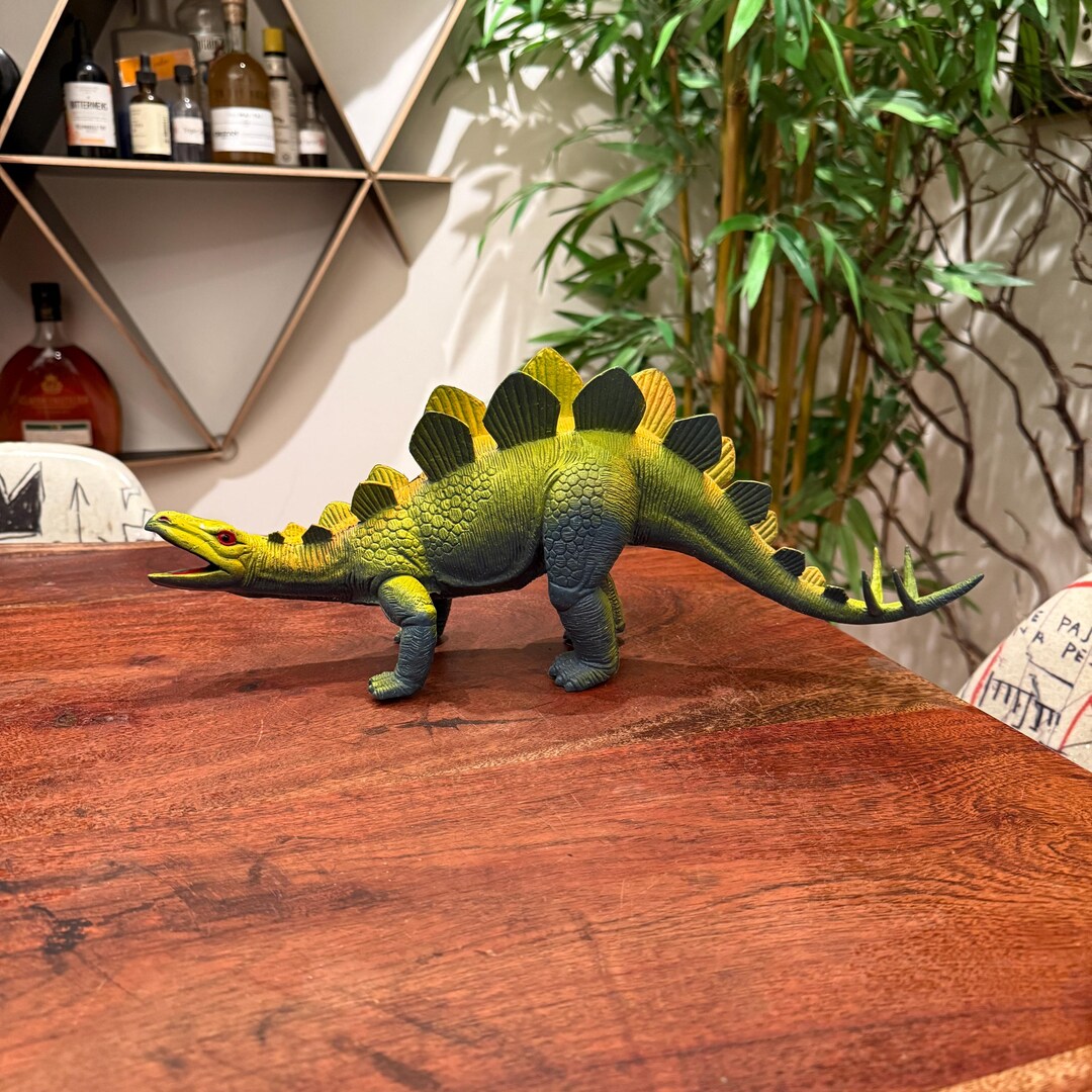 Vintage 1980's Dor Mei Japanese 15.5" Old School Stegosaurus Dinosaur ...