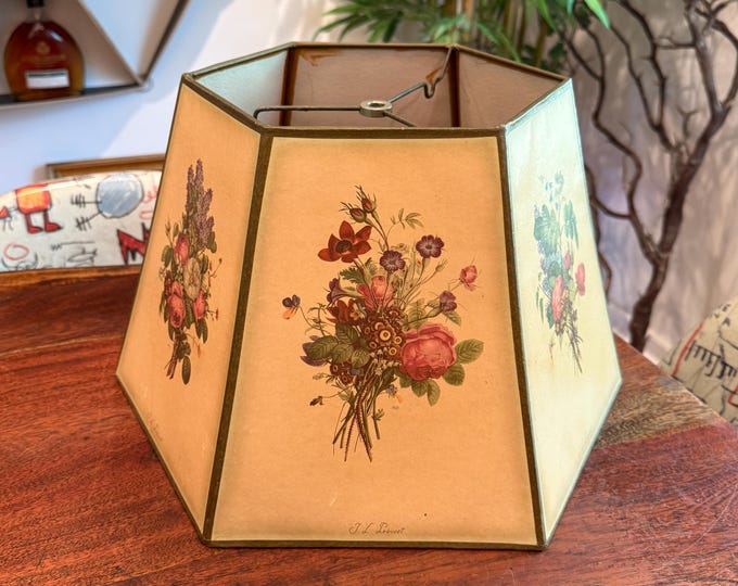 Mid Century 1950's Jean Louis Prevost Floral Bouquet Hard Paper Board ...