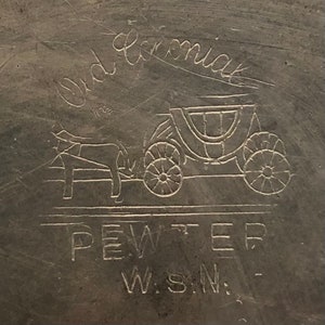 Antique 1920's Colonial Pewter W.S.N. Pitcher Vintage Early American ...