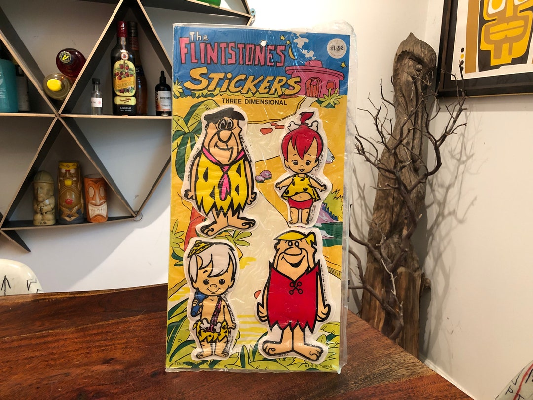 Vintage Unused C. 1977 the Flintstones Cartoon Stickers - Fred Pebbles ...