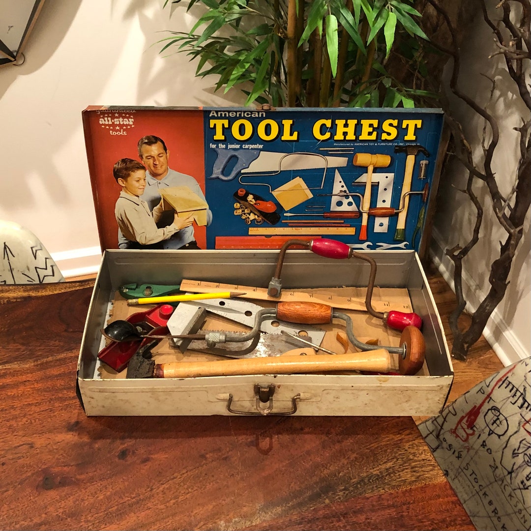 Mid Century 1960's American Tool Chest Set for the Junior Carpenter ...