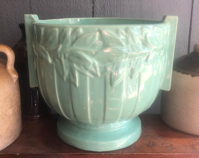 Antique 1930's - 1940's Mccoy Pottery Art Deco Large Turquoise ...