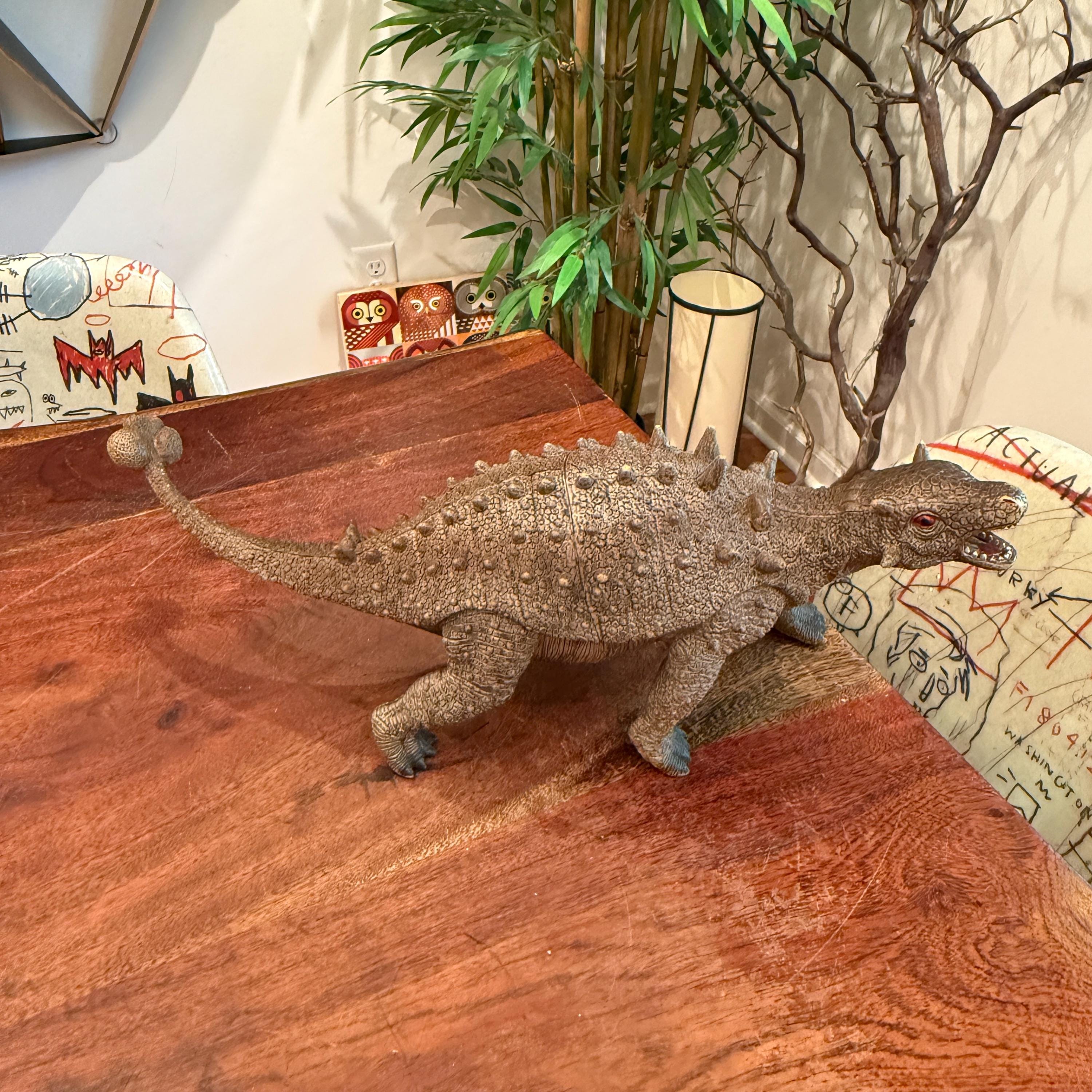 Vintage Hard Rubber 16" Pinacosaurus Dinosaur Toy - Retro Herbivore ...