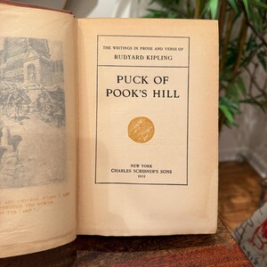 Antique C. 1912 the Works of Rudyard Kipling XXIII Pack of Pook's Hill ...