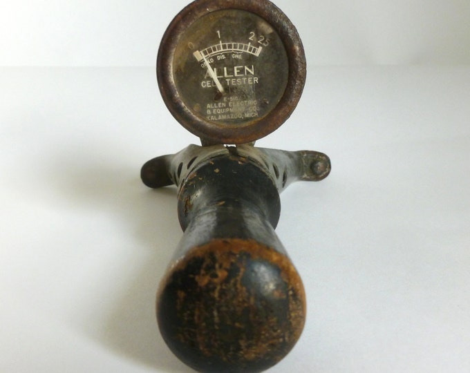 Antique ALLEN Battery Cell Tester Old Vintage Electric Auto Car Vehicle ...