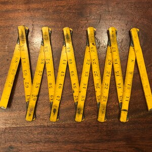Mid Century Wood & Metal 72" Extension Yardstick Ruler - Vintage ...