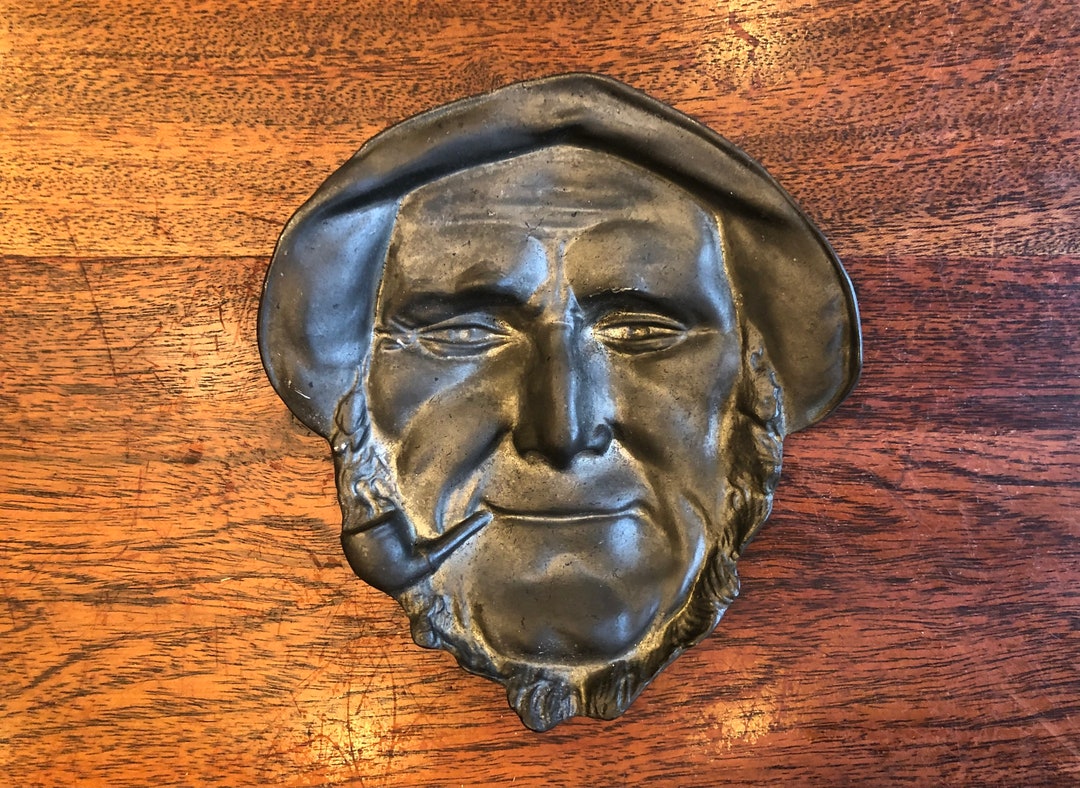 Mid Century Pewter Colonial Reproduction Old Sailor Man With Smoking ...