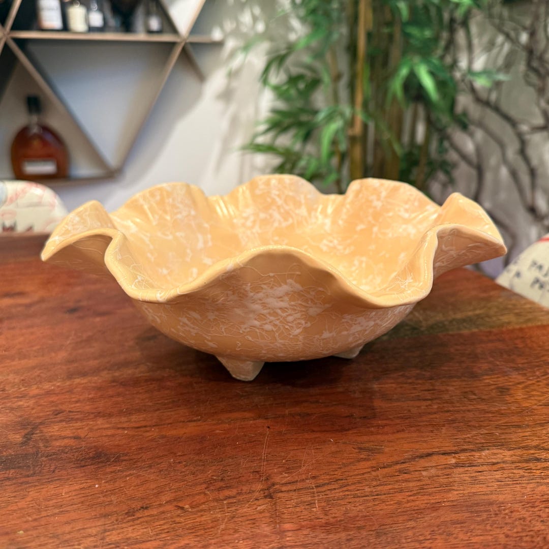 Mid Century 1950's Shawnee USA Pottery 2503 Butterscotch & White ...