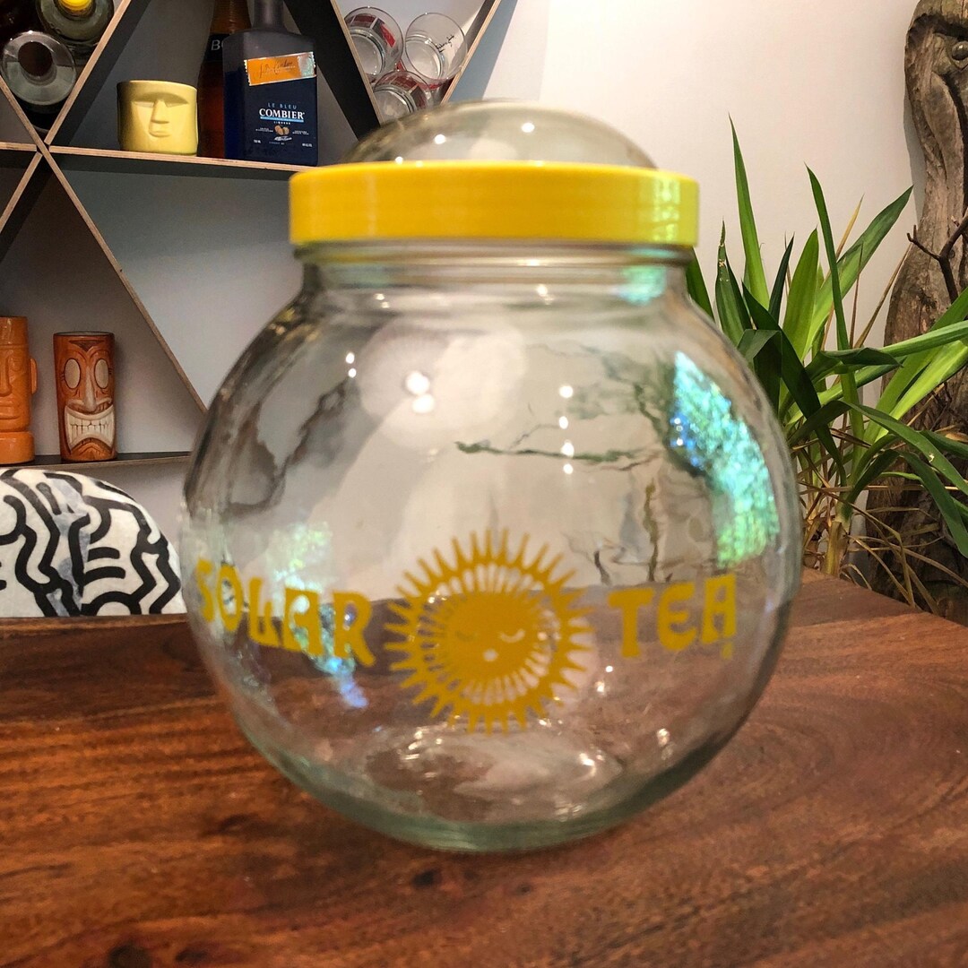 Vintage 1970's Glass & Plastic SOLAR TEA Jar - Retro 70's Outdoor Sun ...