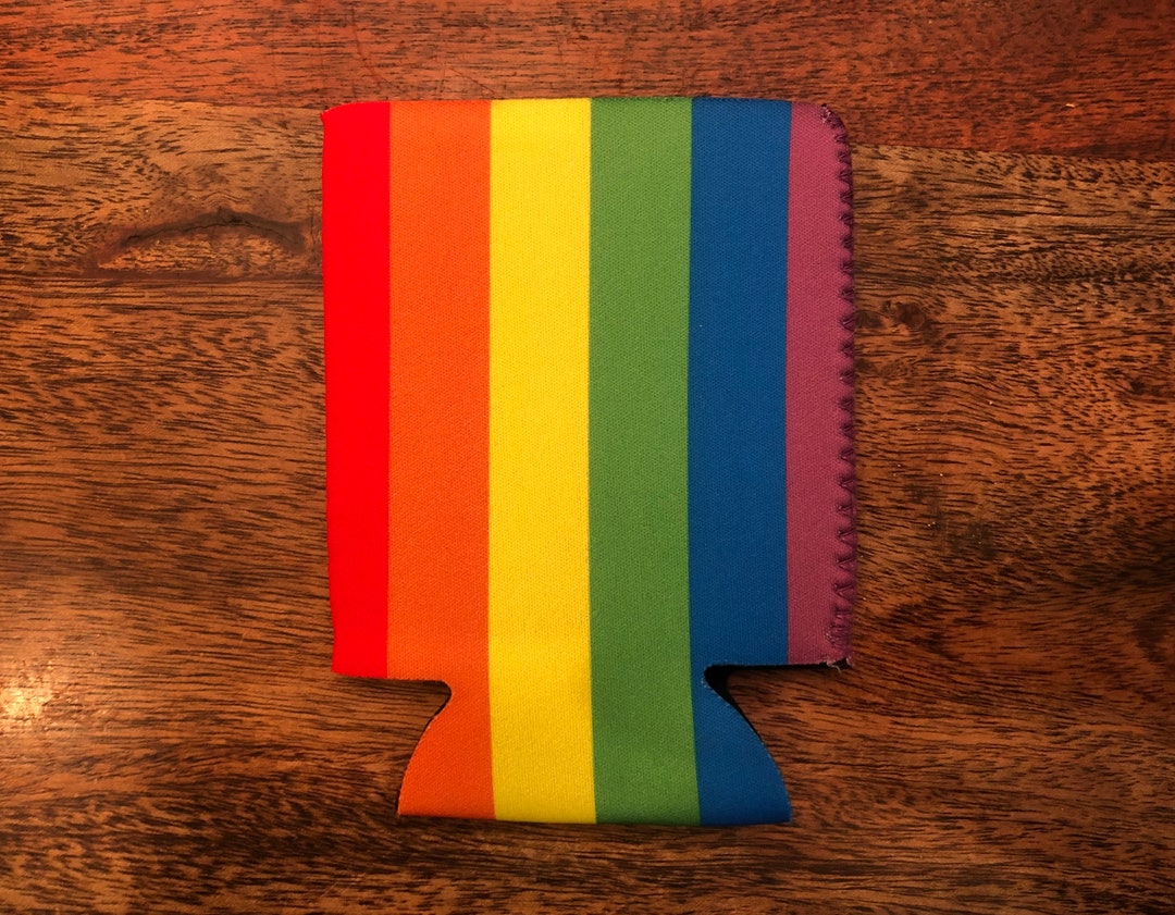 Gay Pride Flag Insulated Beer Can Cozy / Gay Pride Flag Beer Bottle ...