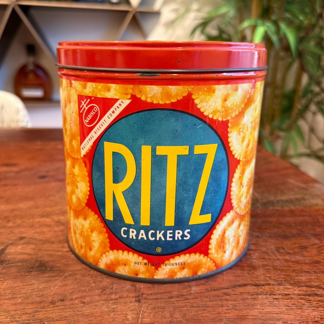 Vintage 1970's Metal Ritz Crackers Tin by Nabisco - National Biscuit ...