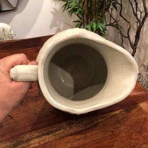 Antique 1800's Stoneware Water Pitcher - Vintage 19th Century Victorian ...