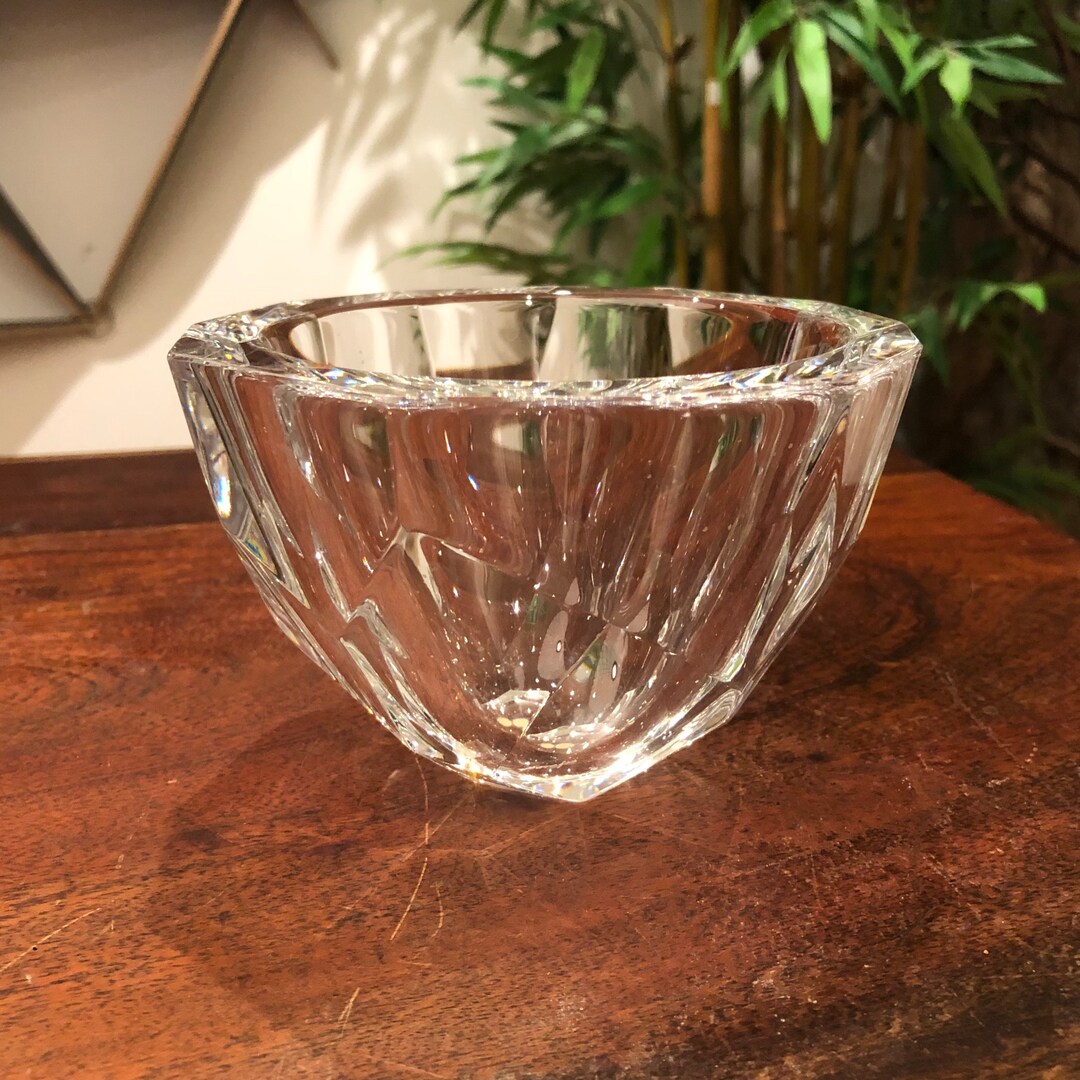 Vintage Orrefors Zenith Facet Cut Crystal Glass Bowl by Anne Nilsson ...