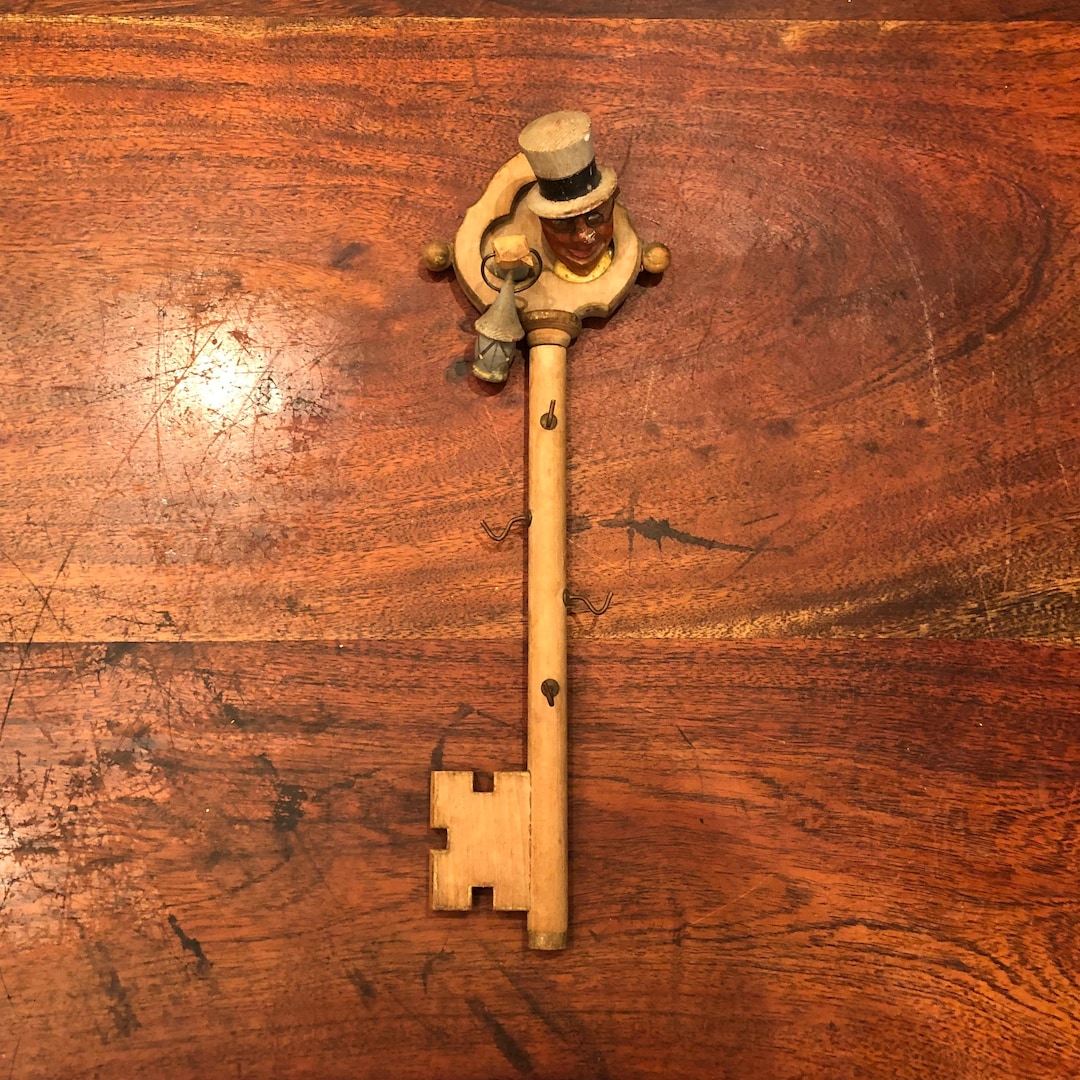 Antique Early 1900's Italian ANRI Hand Carved Night Watchman 4 Key ...