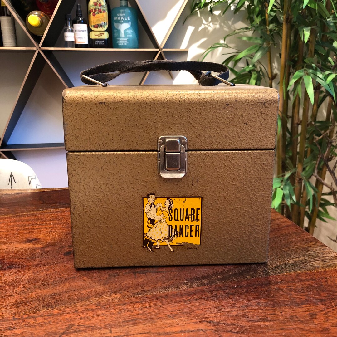 Vintage 1950's Bronze Color Metal Record Case for 7 Inch 45 Records ...