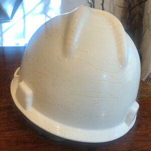 Vintage C. 1986 White Construction Worker's Safety Helmet - Excell ...