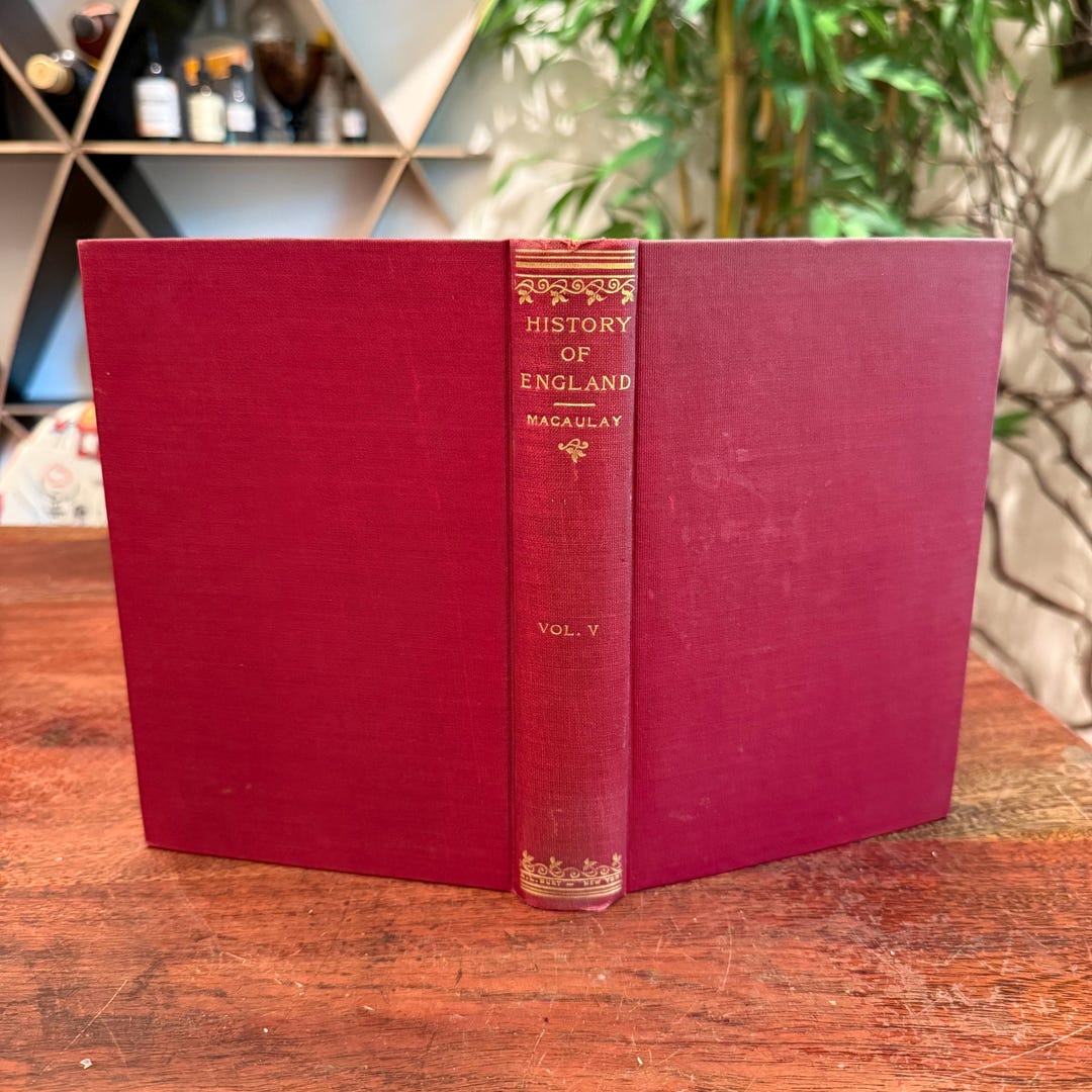 Antique 1800's the History of England Volume V Red Hardback Book by ...