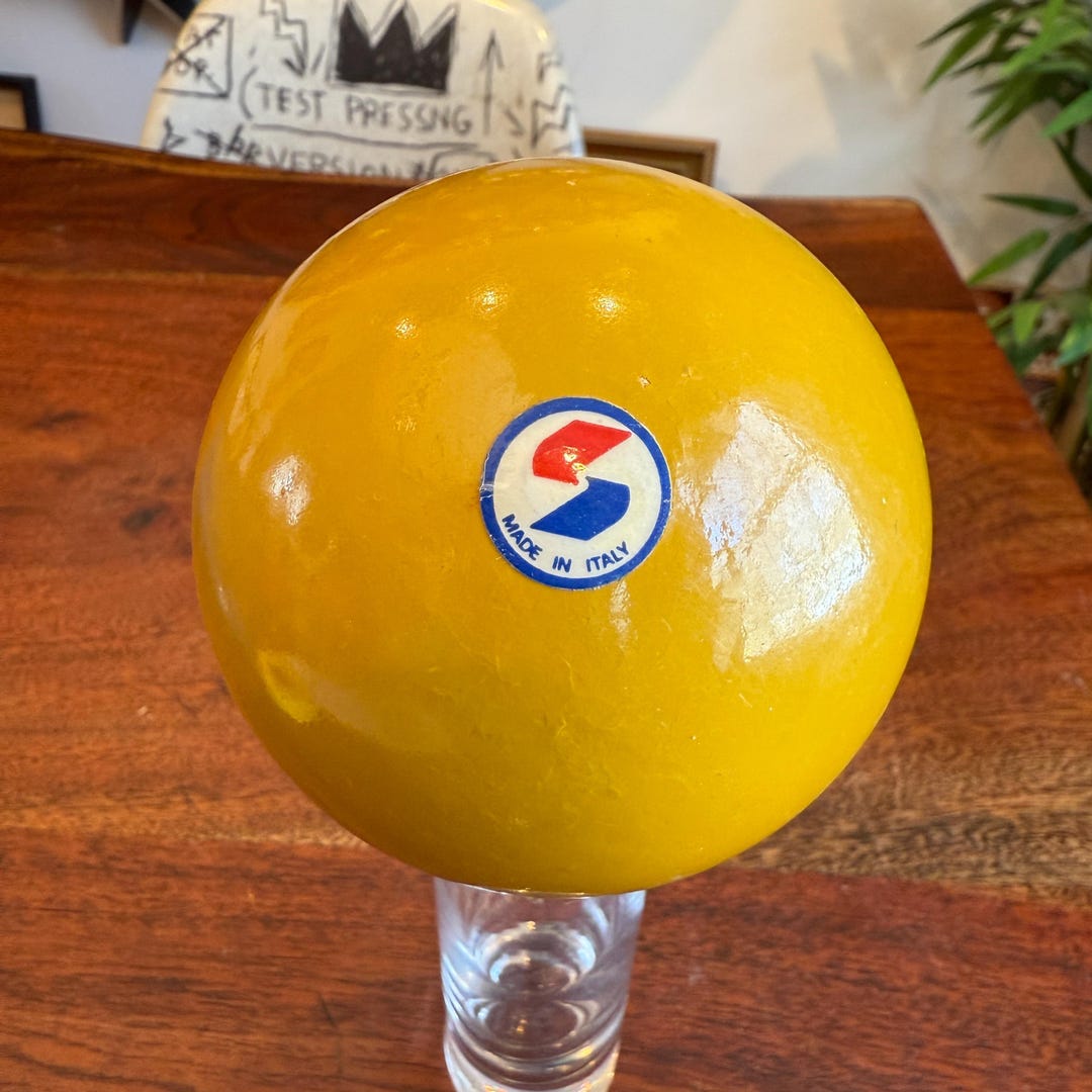 Vintage Italian Sportscraft Gold Yellow Lacquered Wood 3.5" Bocce Ball ...