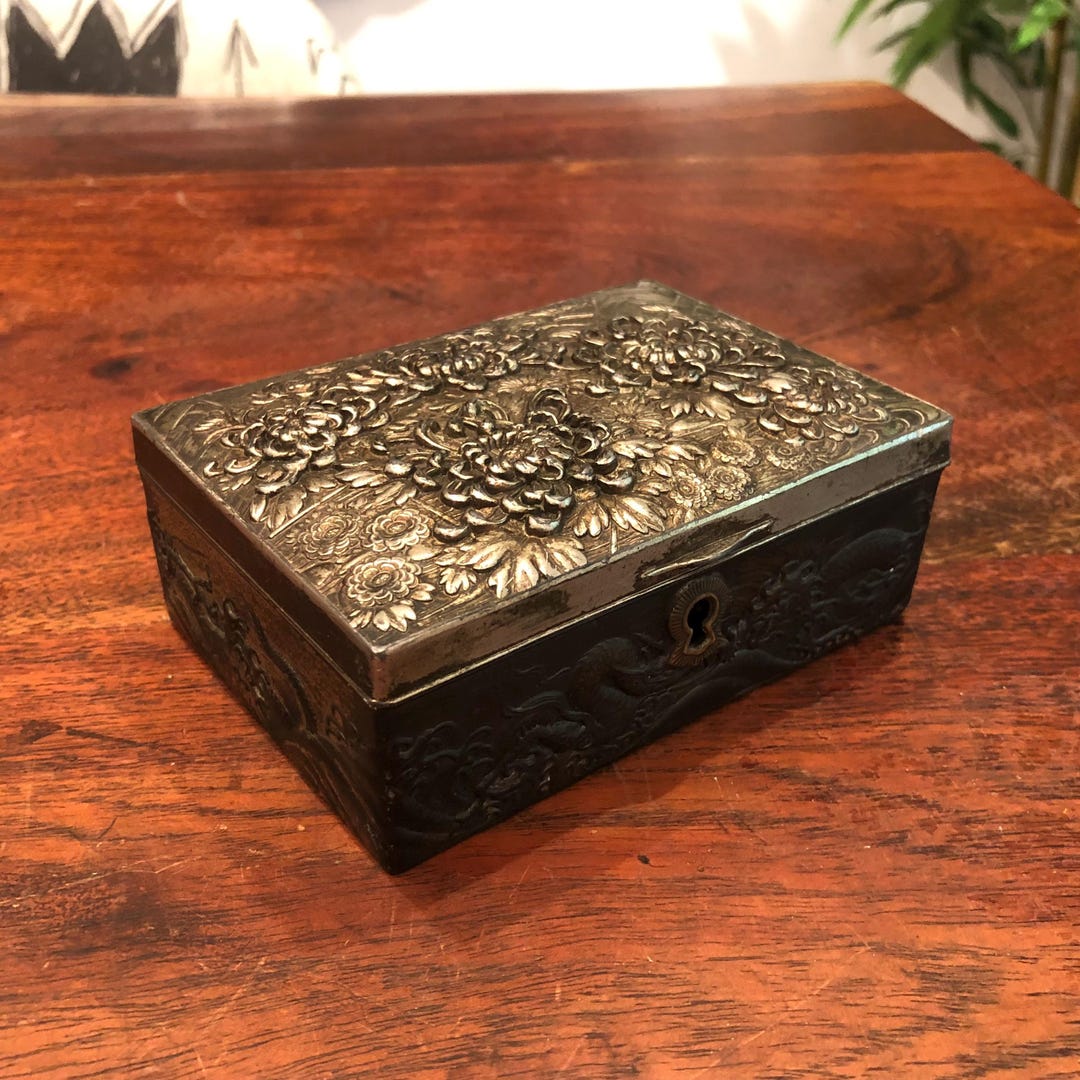 Antique C. 1912 - 1926 Japanese Copper Plated Antimony Metal With ...