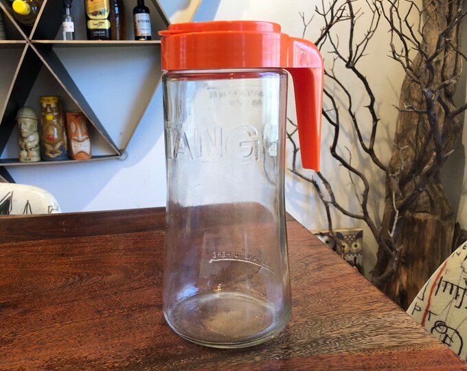 Vintage 1970's TANG Instant Drink Mix Glass Pitcher With Orange Plastic ...