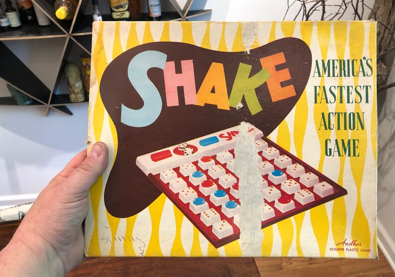 Mid Century 1960's Shake Dice Board Game by W.H. Schafer - Etsy