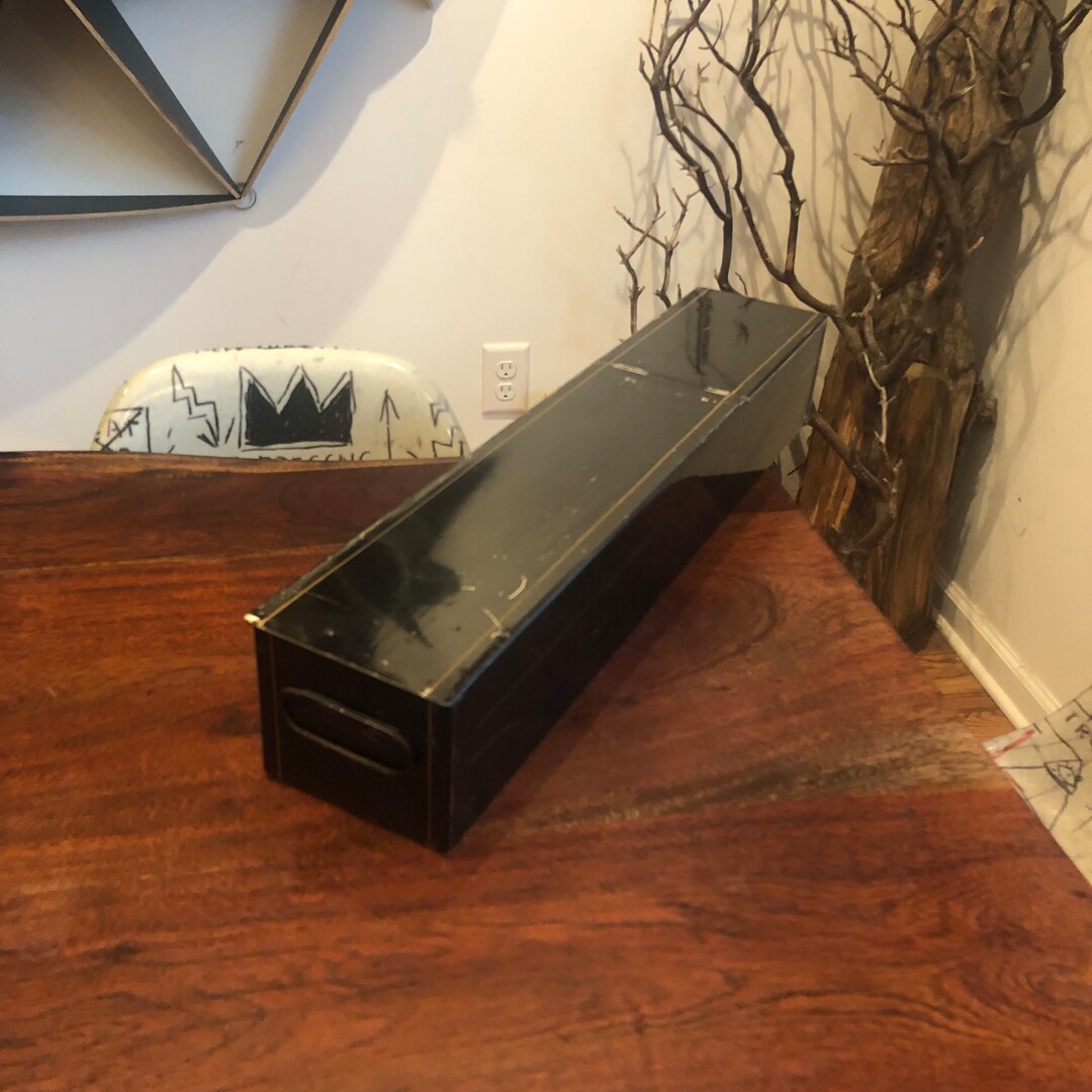 Antique 1900's Black Metal 22-1/8 Bank Box With - Etsy