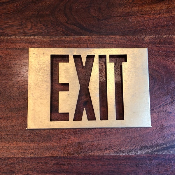 Exit Sign - Etsy UK