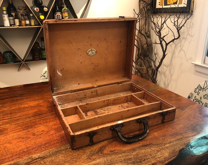 Antique 1940's ANCO BILT Wooden Art Supplies Carrying Case - Vintage ...