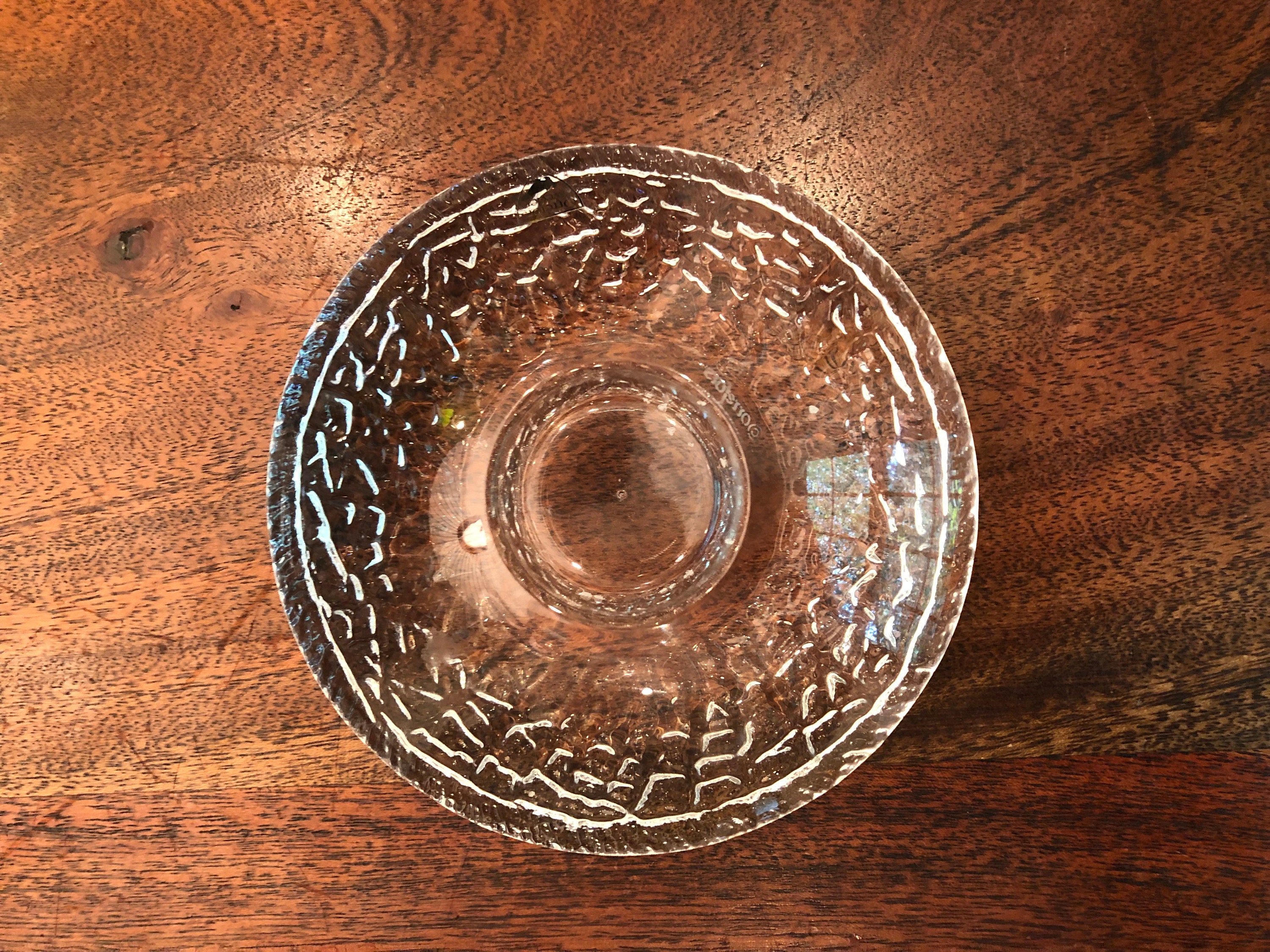 Vintage Orrefors Sweden Discus Shaped Crystal Tea Light Candleholder ...