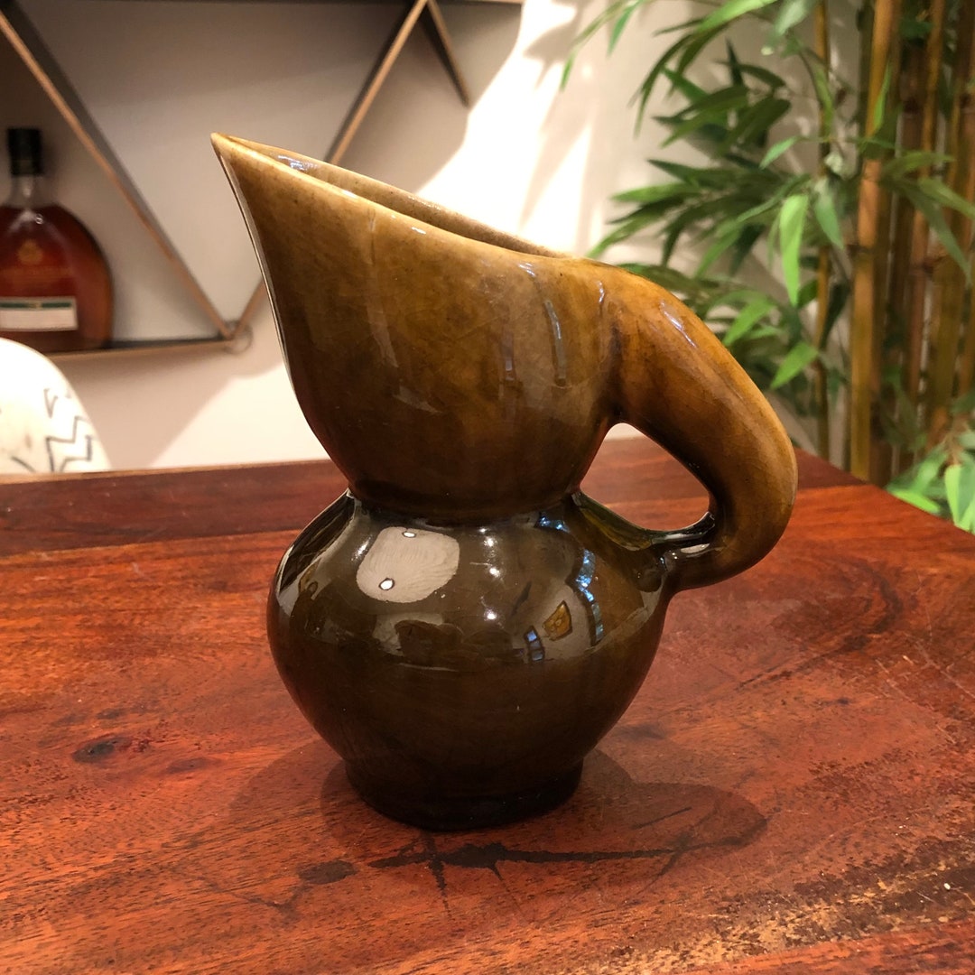 Mid Century Modern Thai Celadon Pottery Greenish Brown 8 Oz. Creamer ...