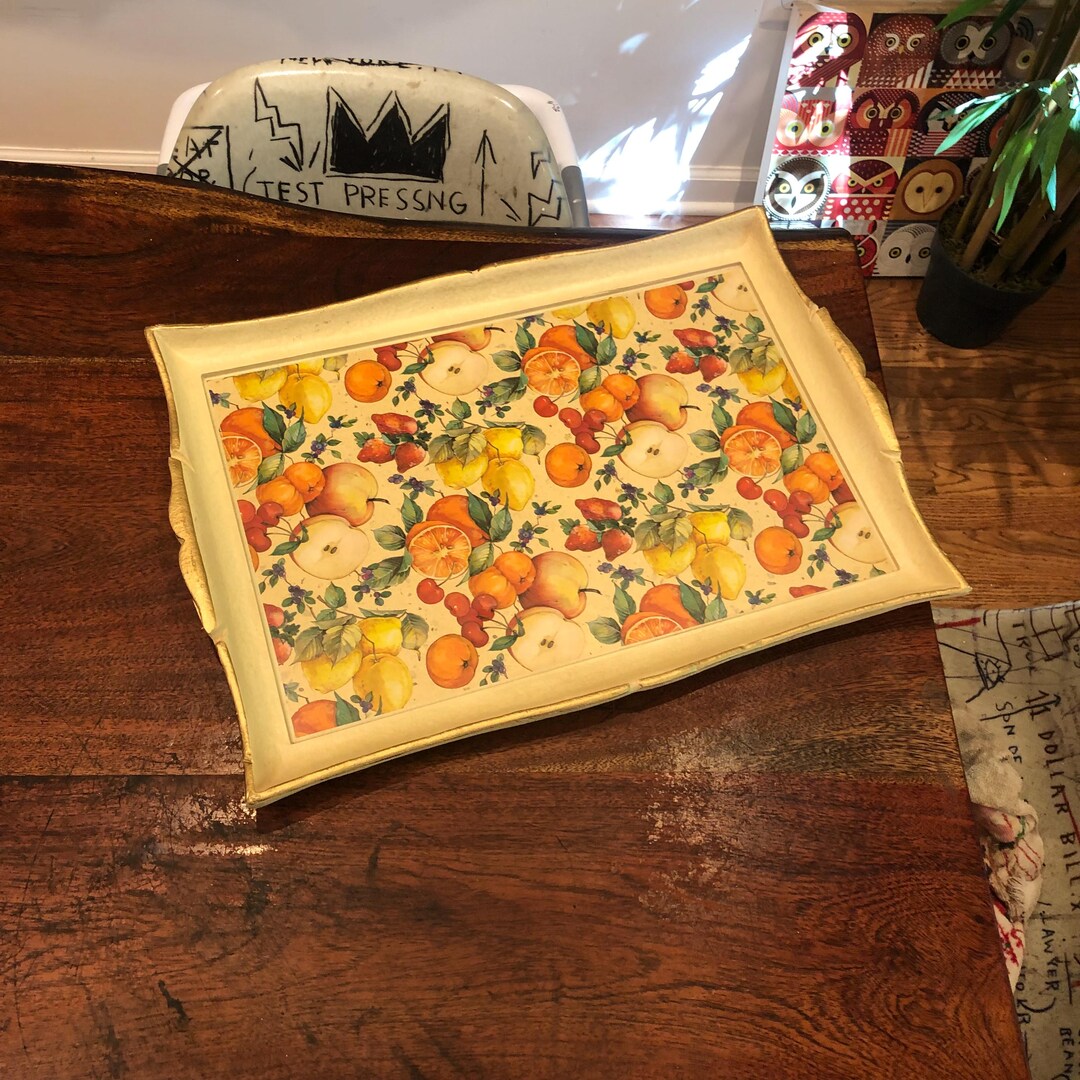 Vintage Italian Pressed Hardened Wood Pulp Ambrosia Fruit Themed ...