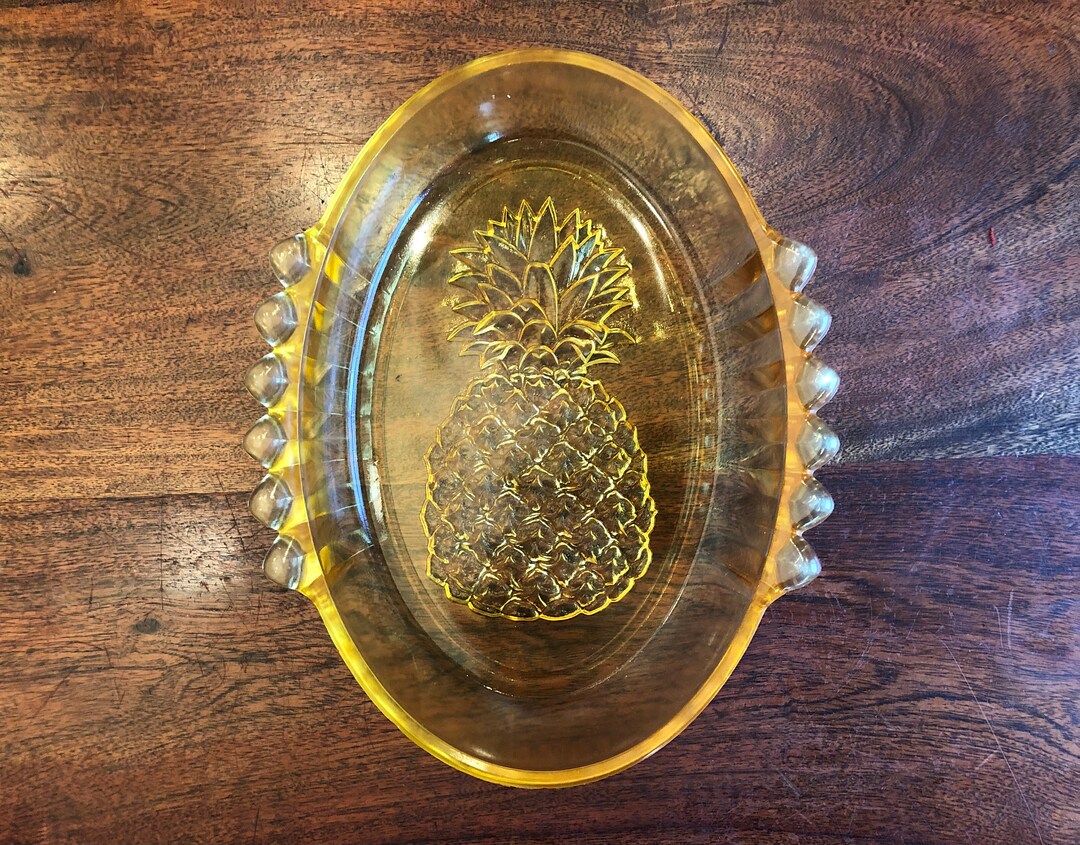 Vintage C. 1929 - 1939 Art Deco Style Yellow Gold Depression Glass ...