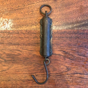 Antique 1800's PS & W Co. Brass and Iron 24 Lb. Spring Balance Store ...