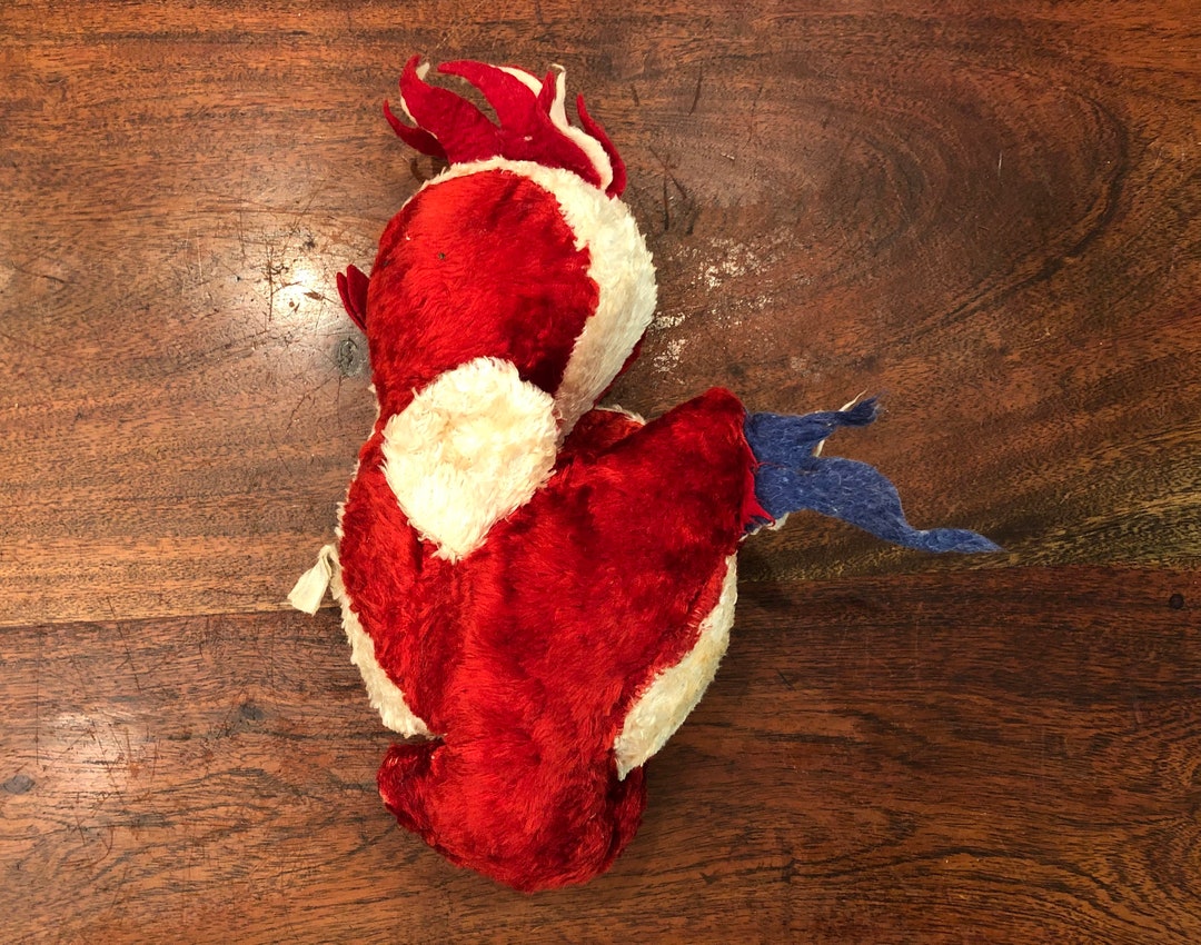 Mid Century Stuffed Rooster Toy by Gund - Doll Project - Needs Eyes ...