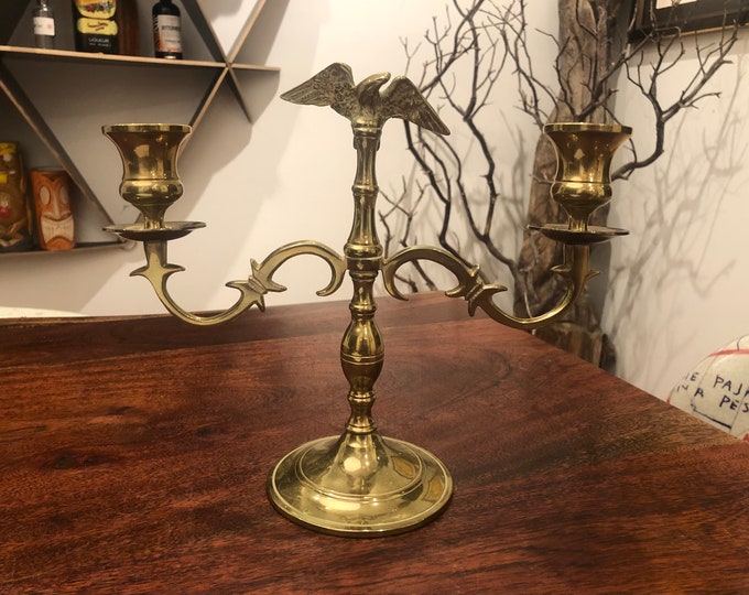 Vintage Colonial Solid Brass American Bald Eagle Double Headed ...