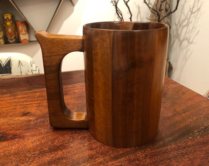Mid Century Danish Modern Staved Wood Beer Stein - Scandinavian Wooden ...