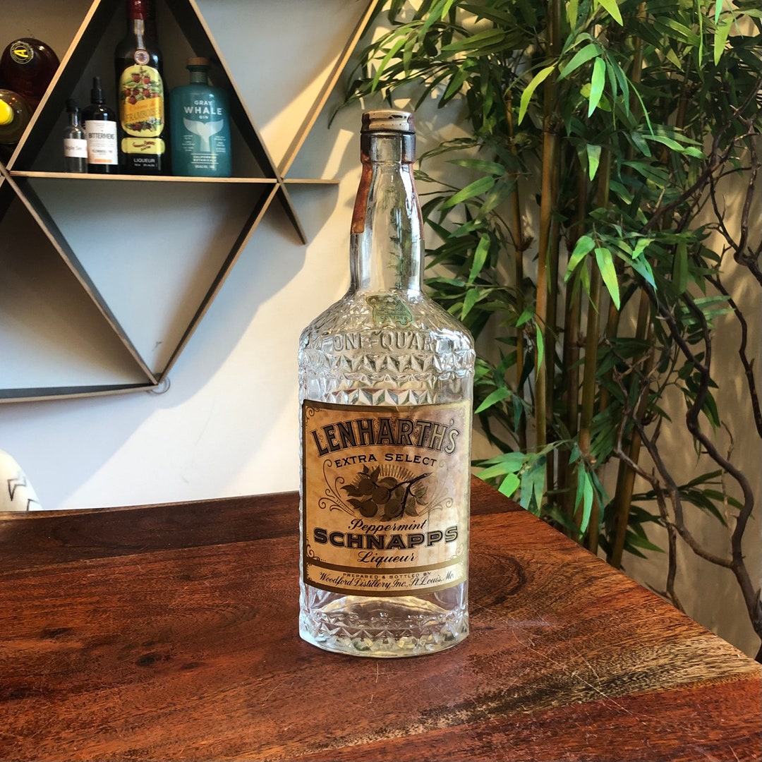 Mid Century Lenharth's Extra Select Peppermint Schnapps Liqueur Glass ...