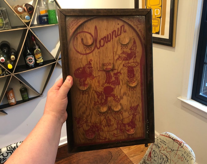 Antique 1930's Clownin St. Louis MO Wall Mount Pinball Machine - WORKS ...