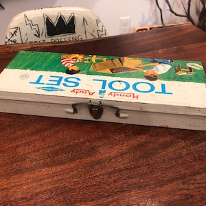 Mid Century 1960's Handy Andy Children's Tool Set Box by Blue Diamond ...