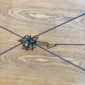 Mid Century Modern Black Wire Helicopter Sculpture 26.5 Long Whirlybird ...