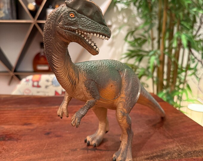 Vintage C. 2001 Dilophosaurus Carnivore Dinosaur 13" Hard Rubber Toy by ...