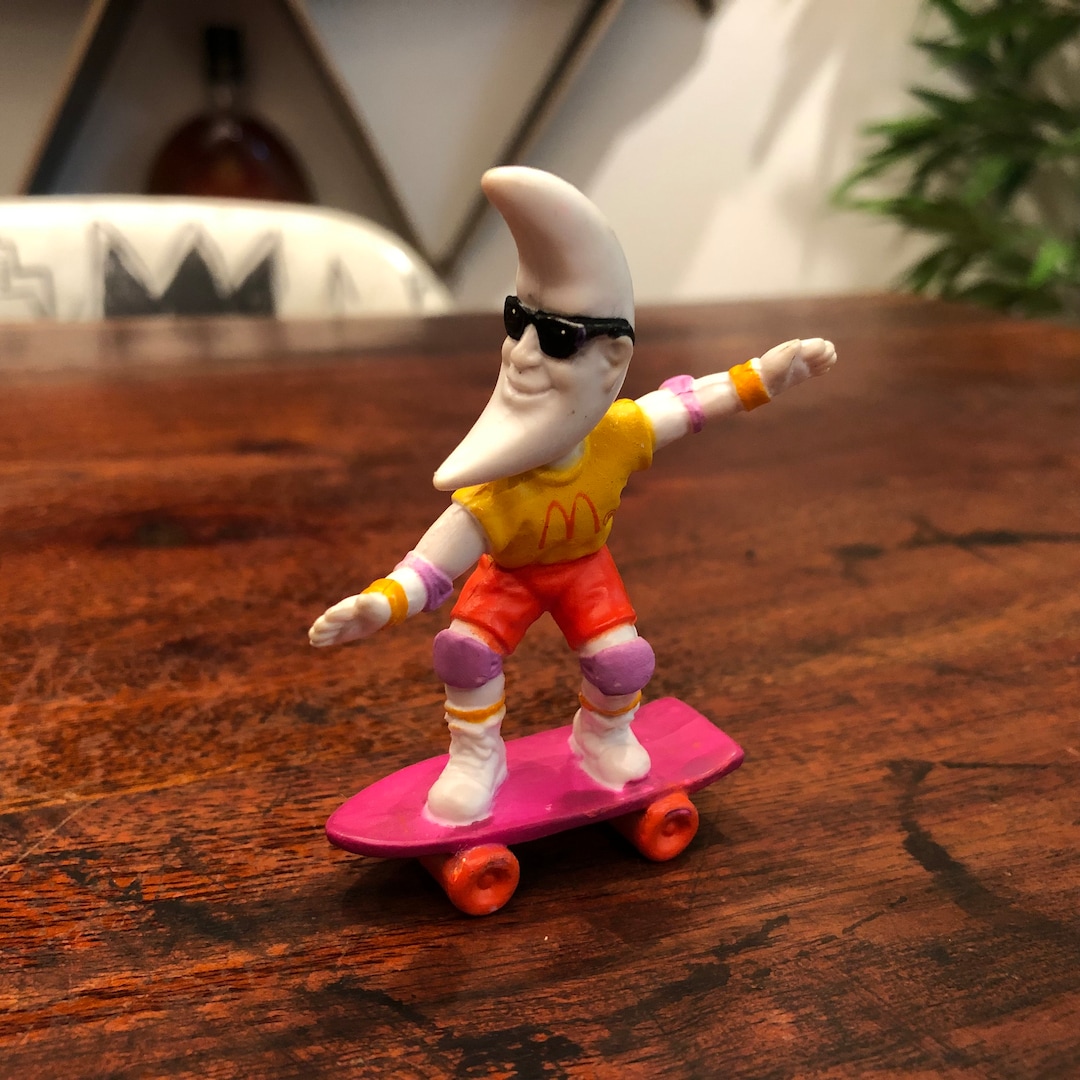 Vintage 1980's Mcdonald's Restaurant Moon Man Mascot on Skateboard Happy Meal Toy - Retro C ...