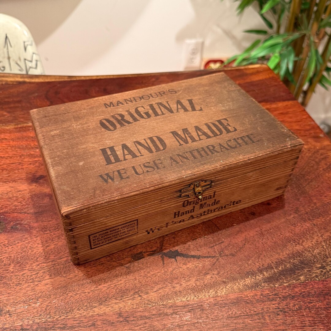 Antique 1920's Mandour's Box Joint Cedar Cigar Box - Made With ...