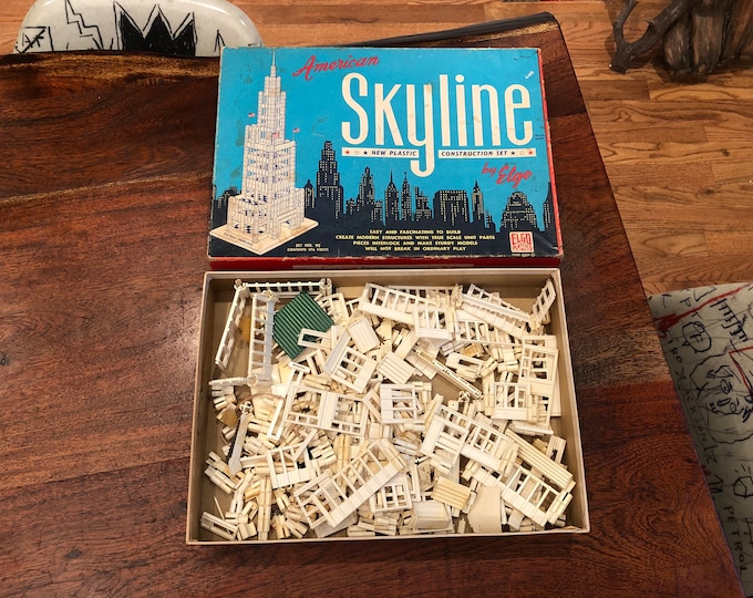 Mid Century 1950's American Skyline New Plastic Construction Set in Box ...