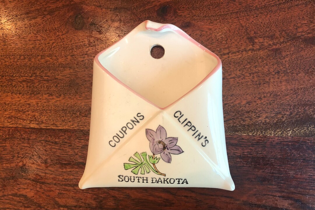 Mid Century South Dakota Souvenir Ceramic Coupons & Clippings Kitchen ...