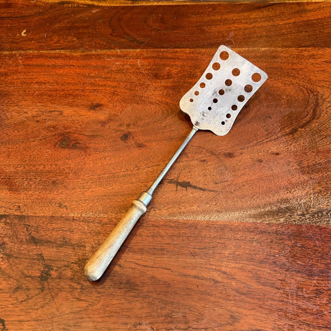 Vintage 1940's Stainless Steel and Wood Spatula by A & J - Made in USA ...