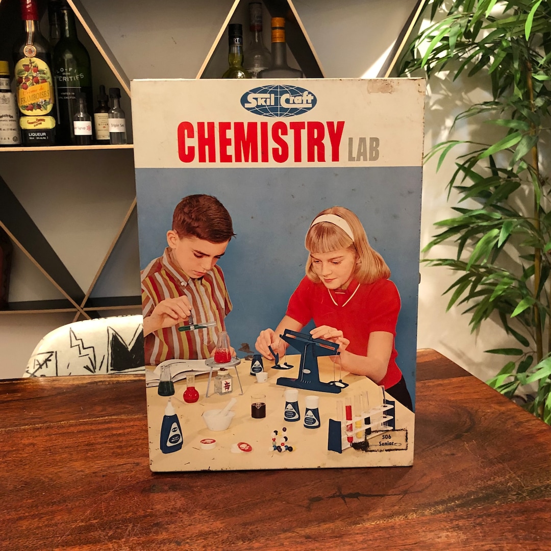 Vintage 1960's Skil Craft Chemistry Lab Steel Fold Out Box - BOX ONLY ...